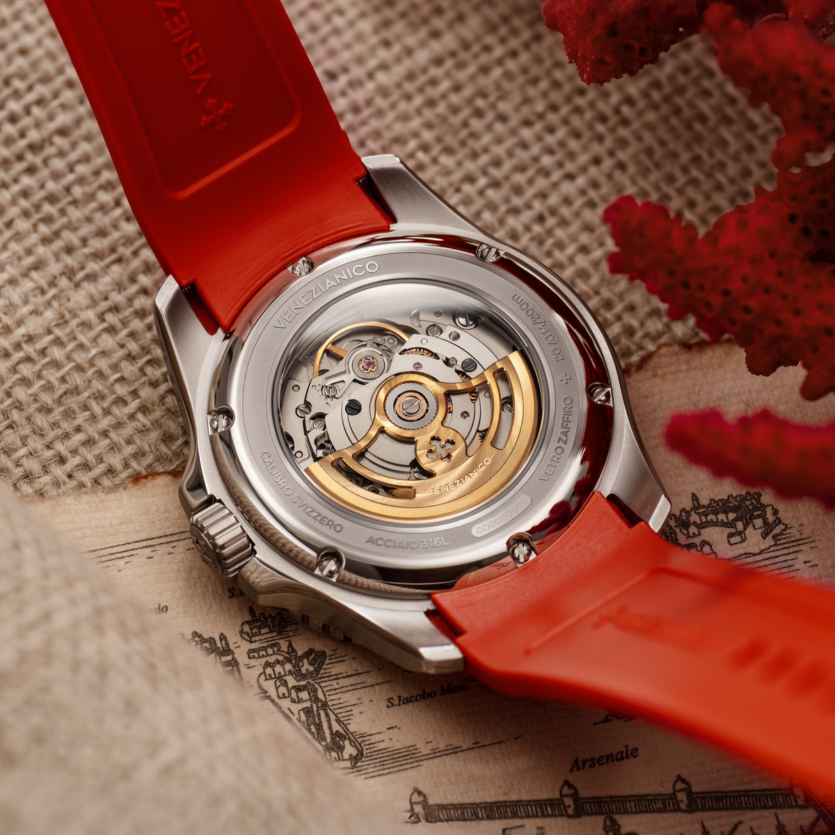 Venezianico Nereide Corallo Coral Automatic Men’s Watch | WatchPilot
