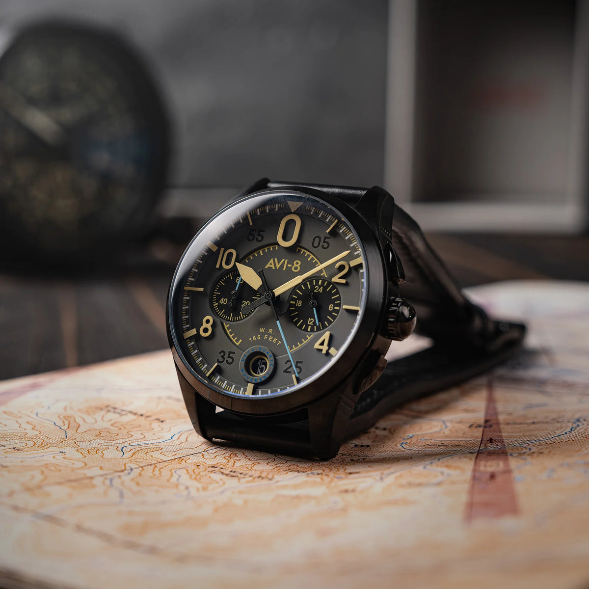 AVI-8 Spitfire Lock Chronograph Grey Watch | Inspired RAF Pilot Design
