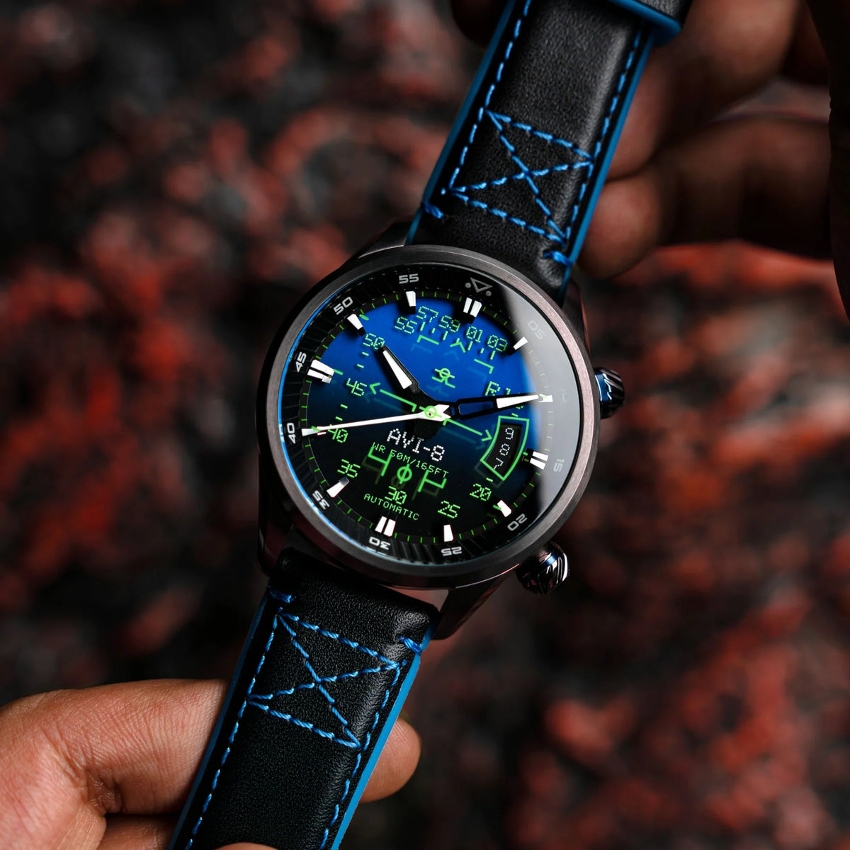 AVI-8 HUD Gradient Blue Automatic Watch AV-4117-01 | WatchPilot