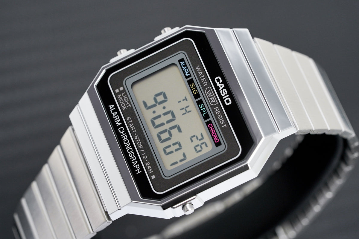 Casio Watch Digital Vintage Classic Flat Link A700W-1ADF