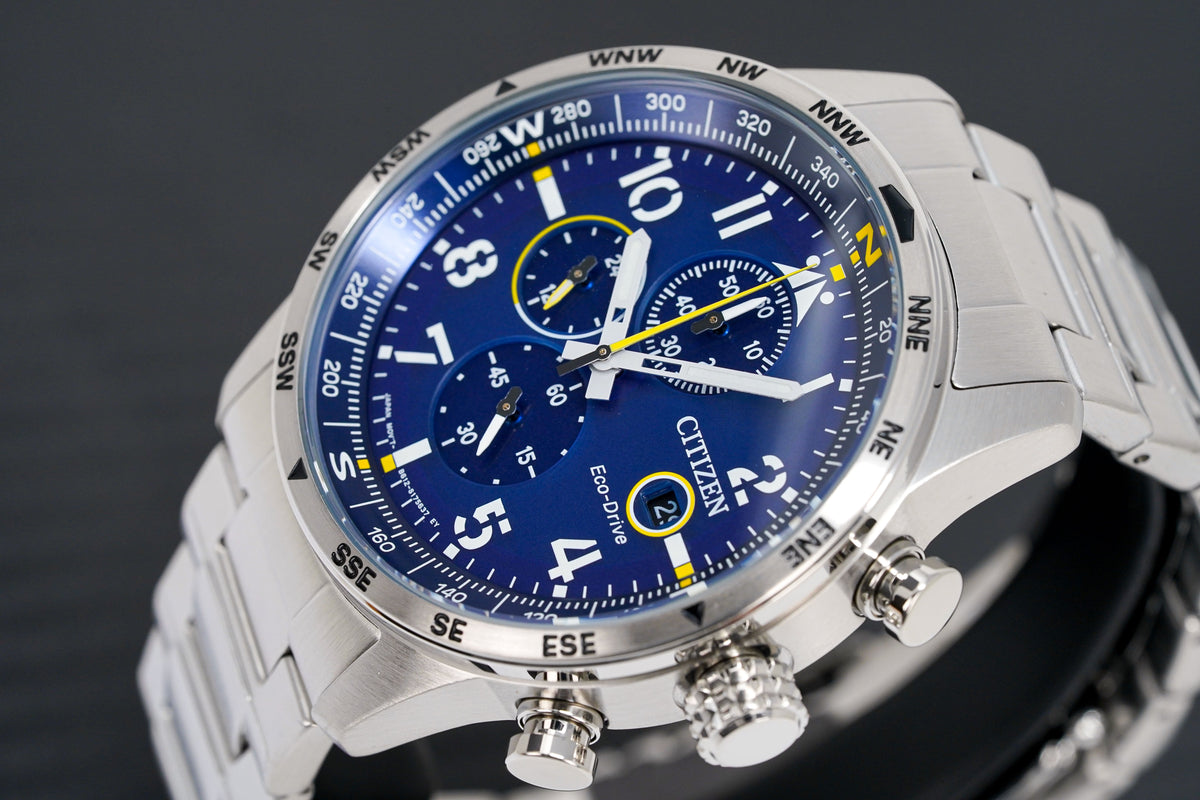 Citizen Men's Watch Eco-Drive Chrono Aviator Blue