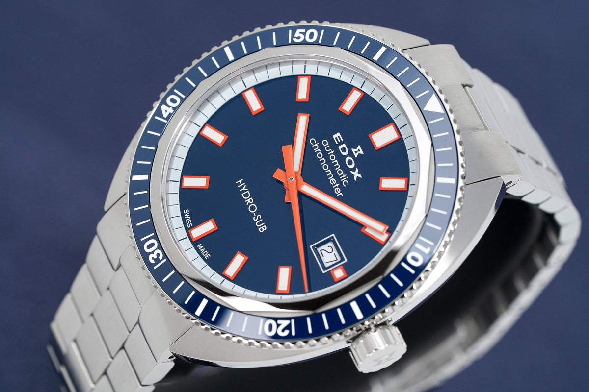 Edox Watch Hydro-Sub 1965 Chronometer Limited Edition Blue 80128-3BUM-