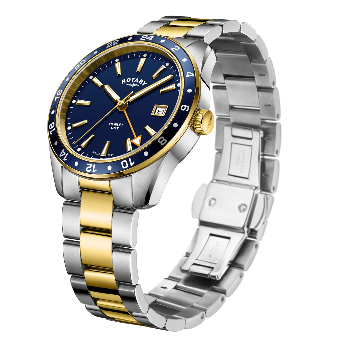 Rotary Henley GMT Men's Blue Watch GB05296/05 from WatchPilot™