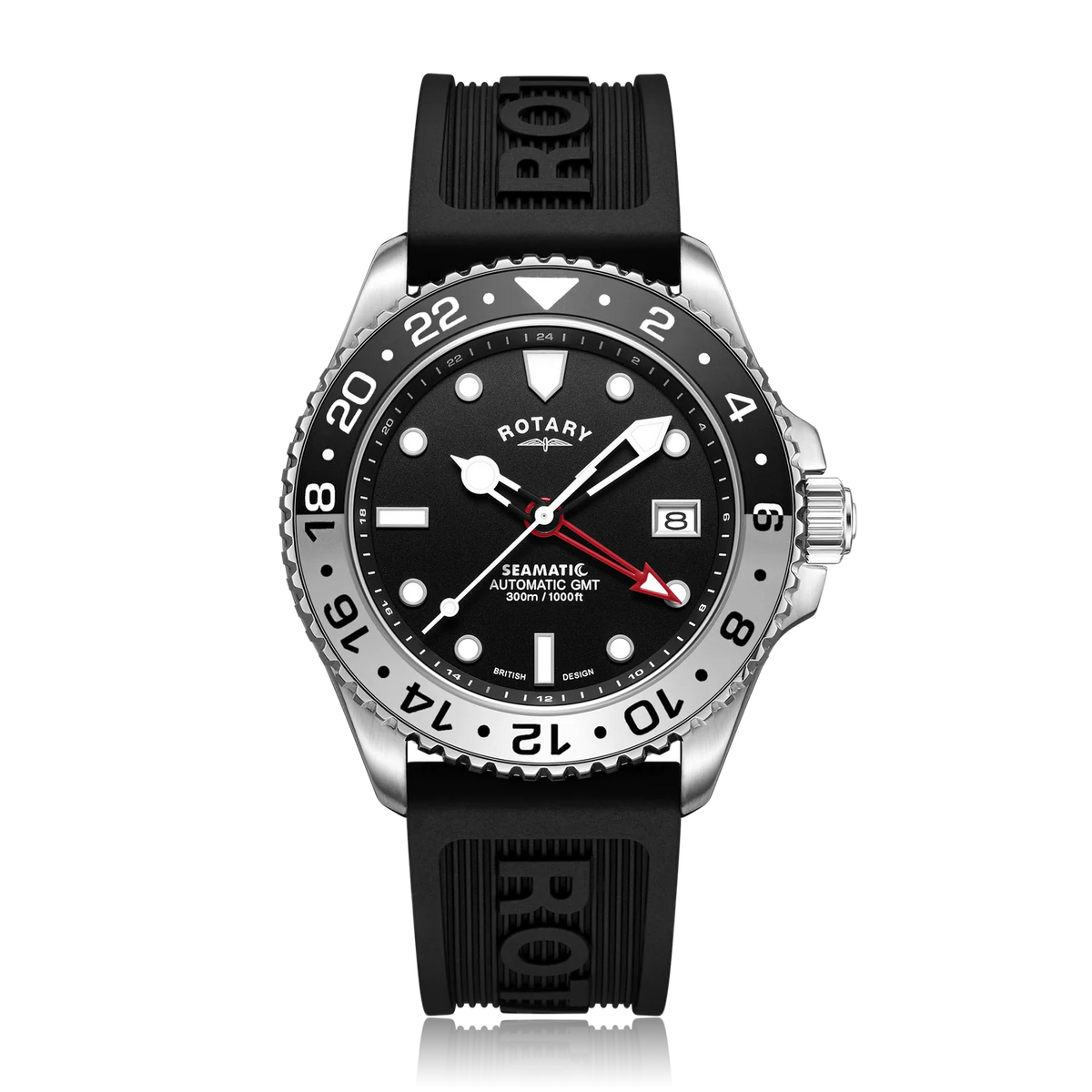 Rotary Seamatic GMT Men's Black Watch GS04378/97 from WatchPilot™