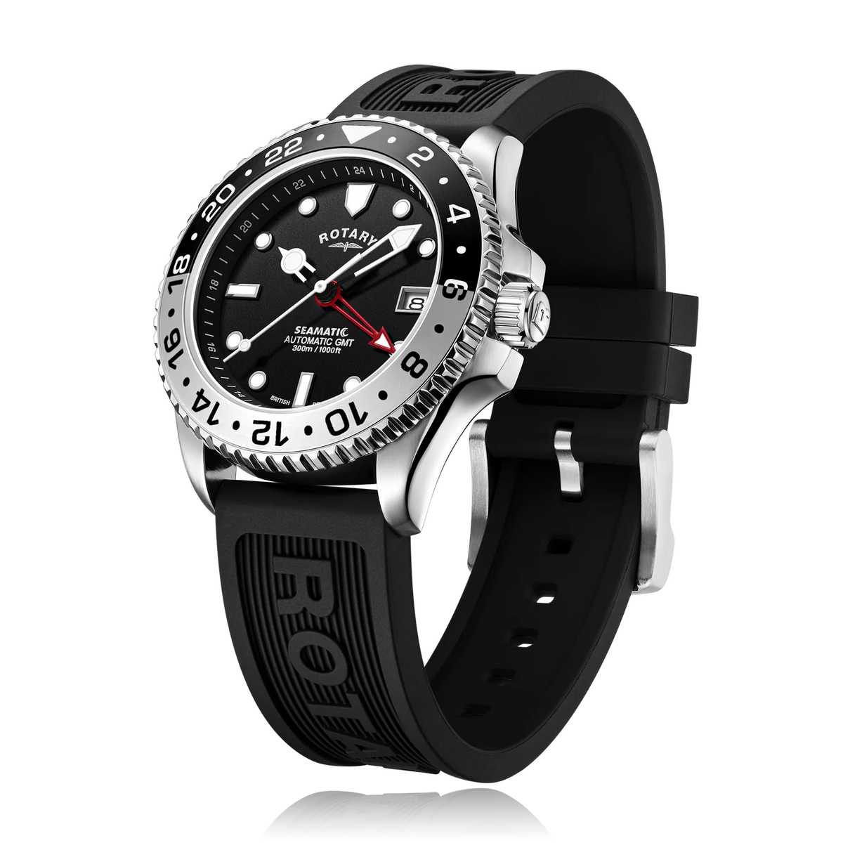 Rotary Seamatic GMT Men's Black Watch GS04378/97 from WatchPilot™