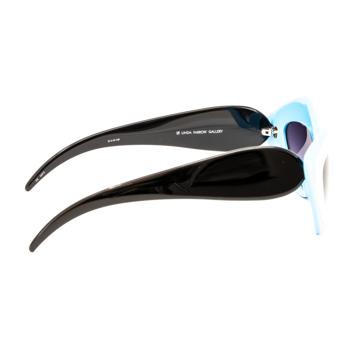 Prabal Gurung X Linda Farrow Pop Art White Blue Polarised Sunglasses