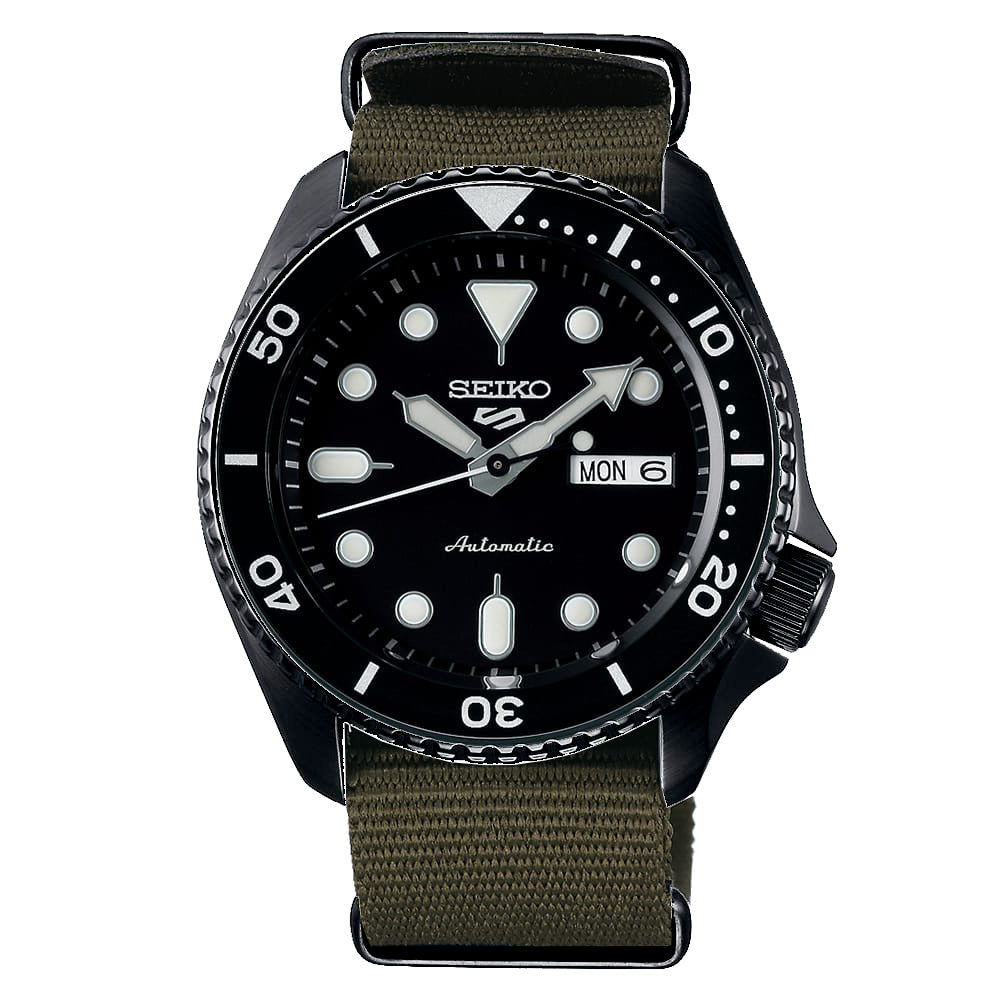 Seiko 5 Sports Men's Automatic Black Green Watch SRPD65K4 | WatchPilot™