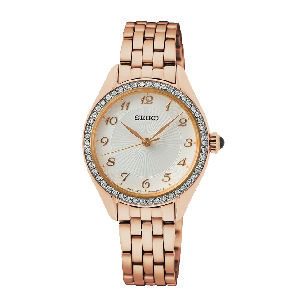 Seiko Caprice Ladies Rose Watch SUR396P from WatchPilot