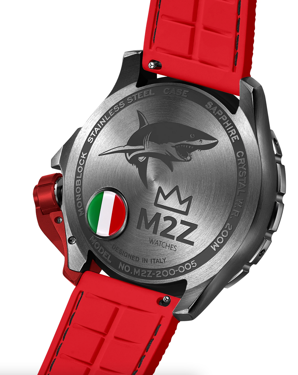 M2Z 200-005 Men's Diver 200 Red IP Gun Watch