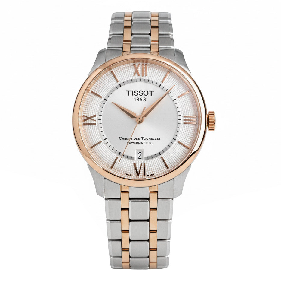 Tissot Chemin des Tourelles Men’s Two-Tone Powermatic 80 Watch | WatchPilot