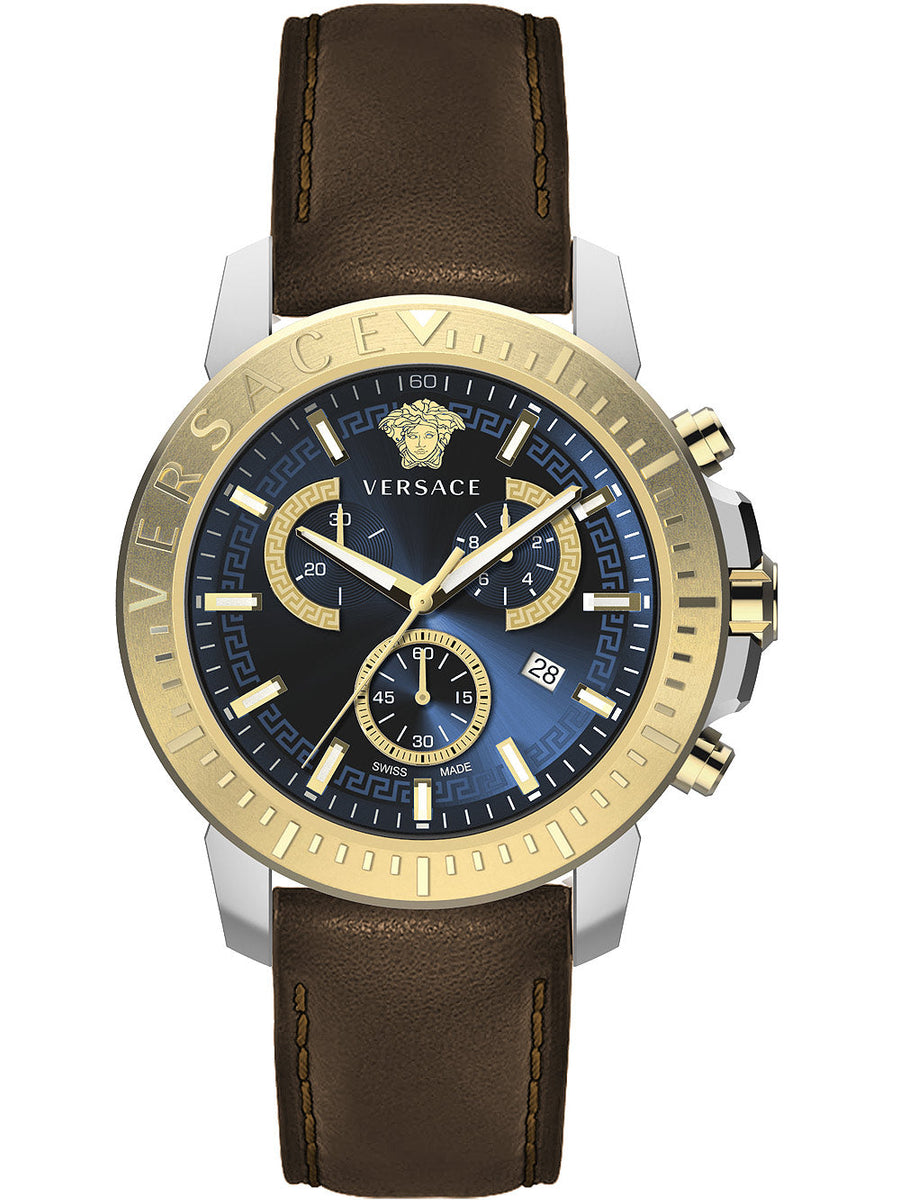 Versace Men's Watch New Chrono 45mm Blue