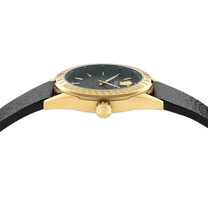 Versace V-Code Quartz Ladies' Gold Black Watch | WatchPilot