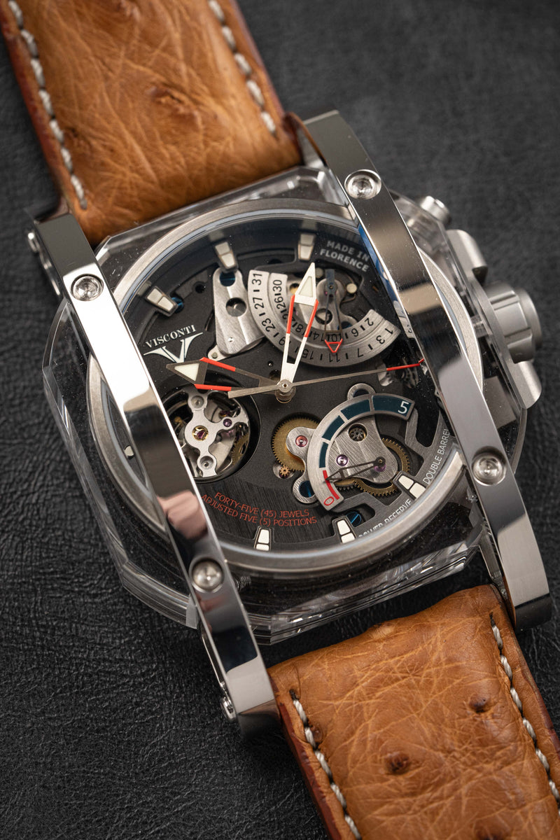 Visconti Watch 2Squared Crystal Demo Black Brown
