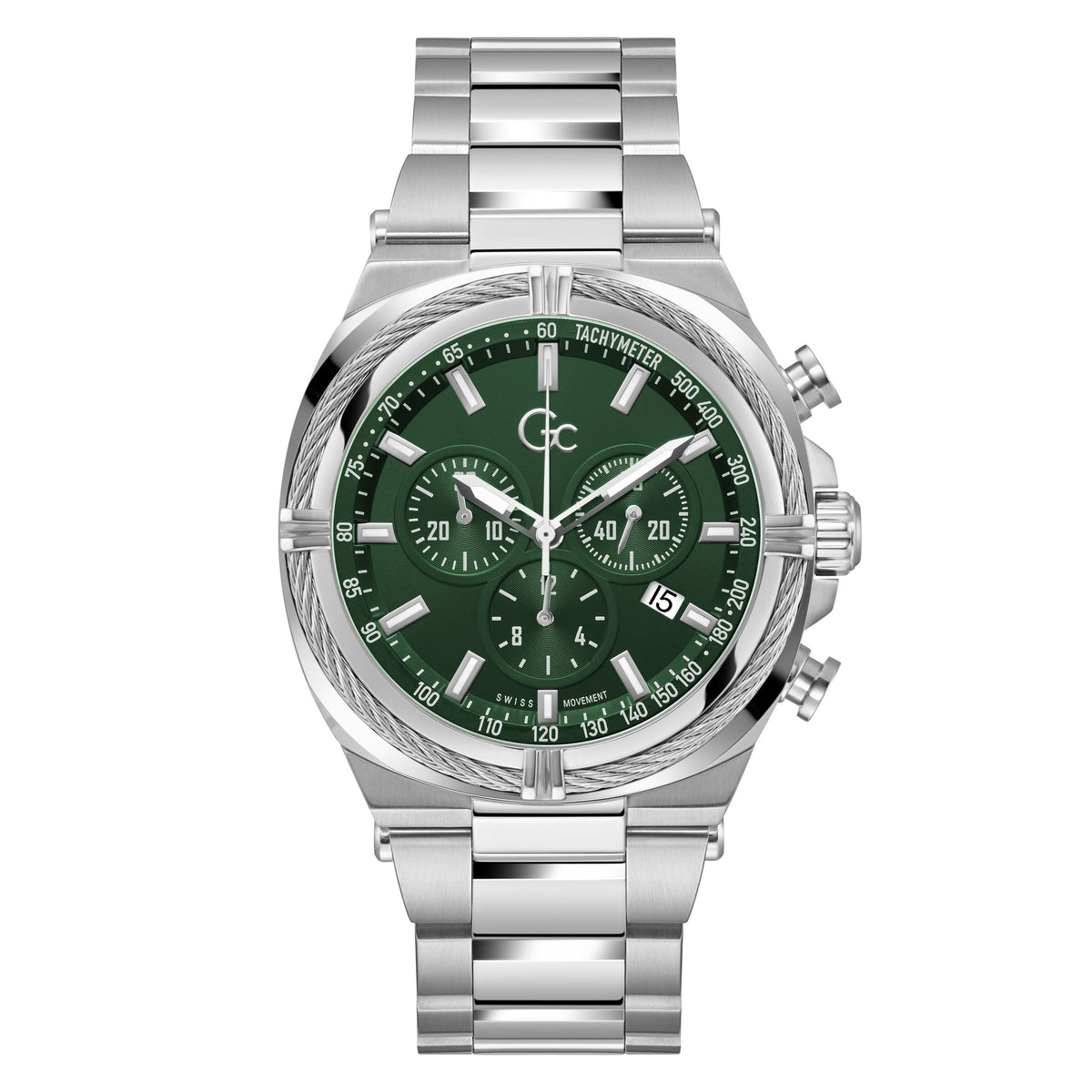 Gc IronClass Men's Green Watch Z32002G9MF from WatchPilot™