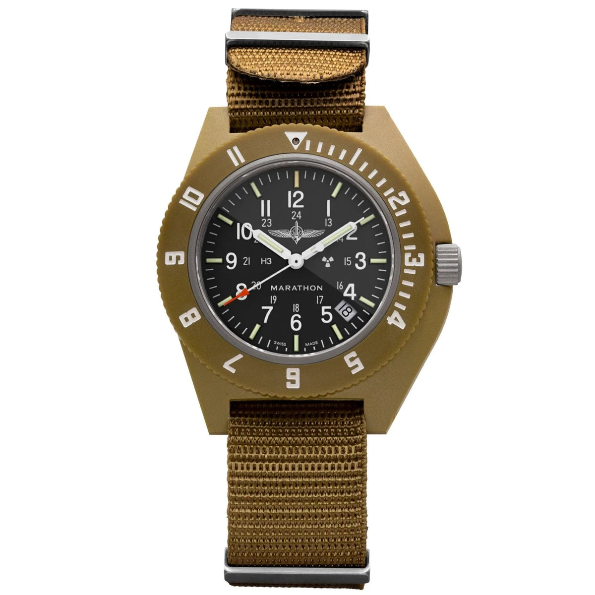 Marathon Pilot's Navigator with Date - 41mm IDF Duvdevan Desert Tan ...