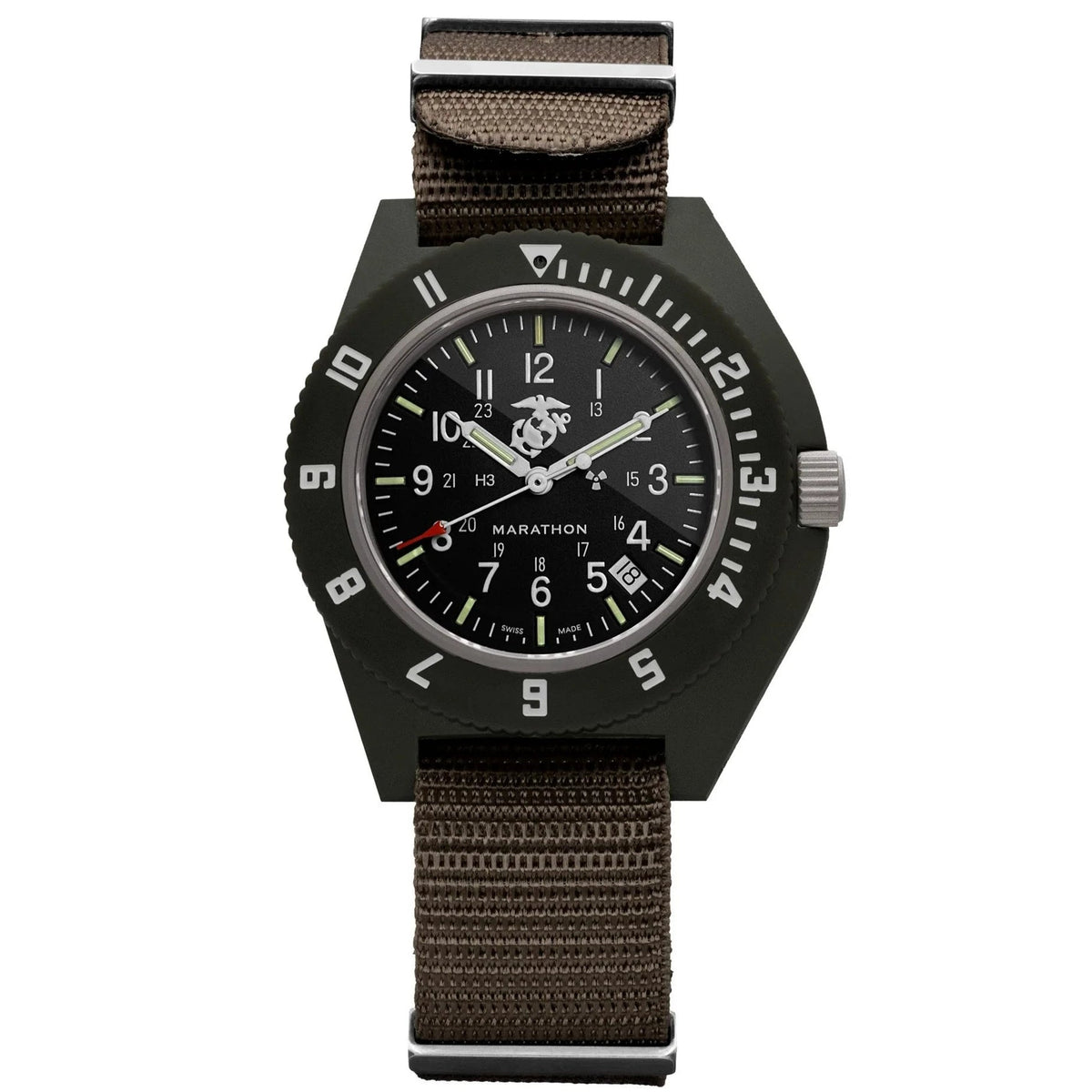 Marathon Pilot's Navigator with Date - 41mm USMC Sage Green USMC ...