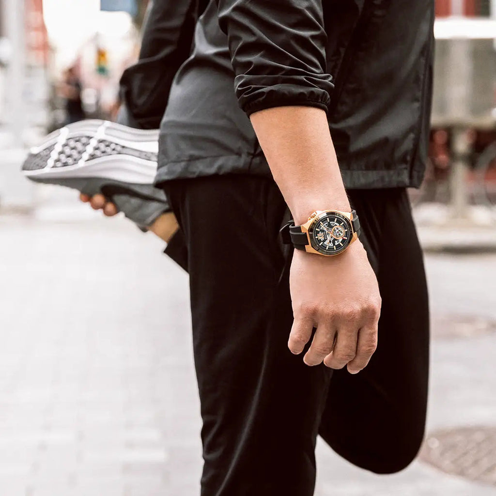 Bulova Maquina Auto Men's Rose Gold Watch 98A177 from WatchPilot™