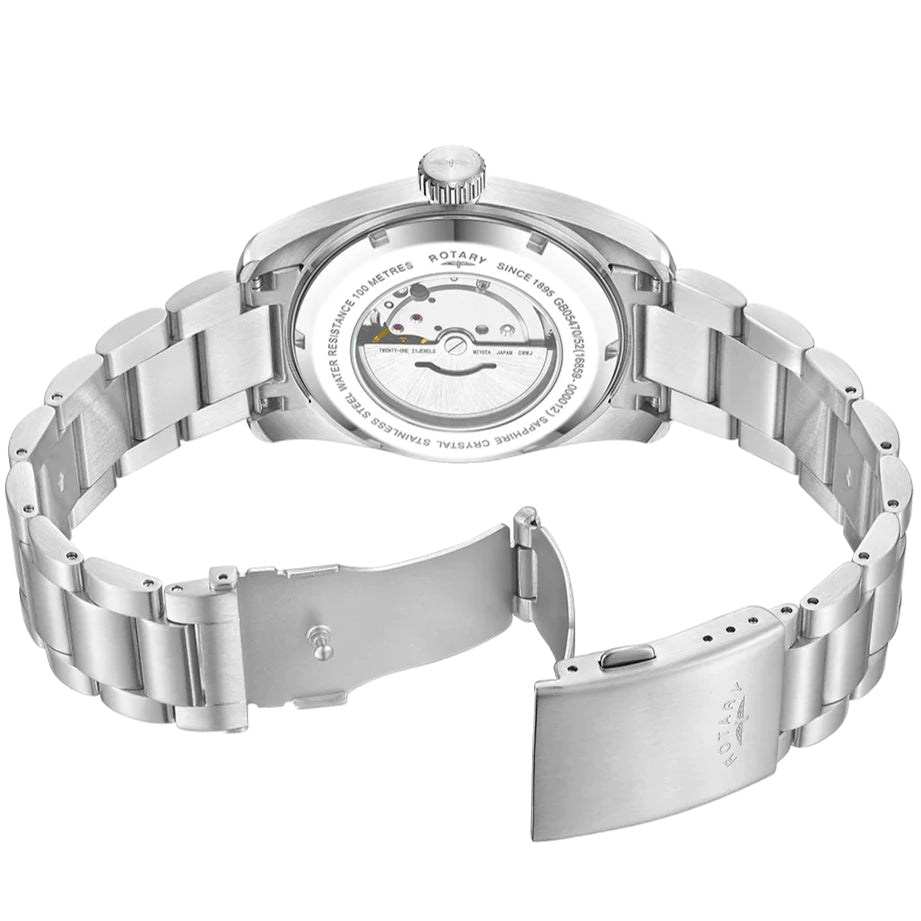 Rotary Commando Pilot Auto Men's Steel Blue Watch GB05470/52 from ...