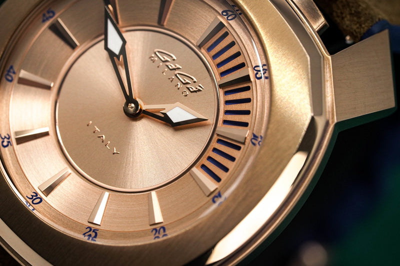 Gaga Milano Watch Frame_One Pink Gold 7051.01