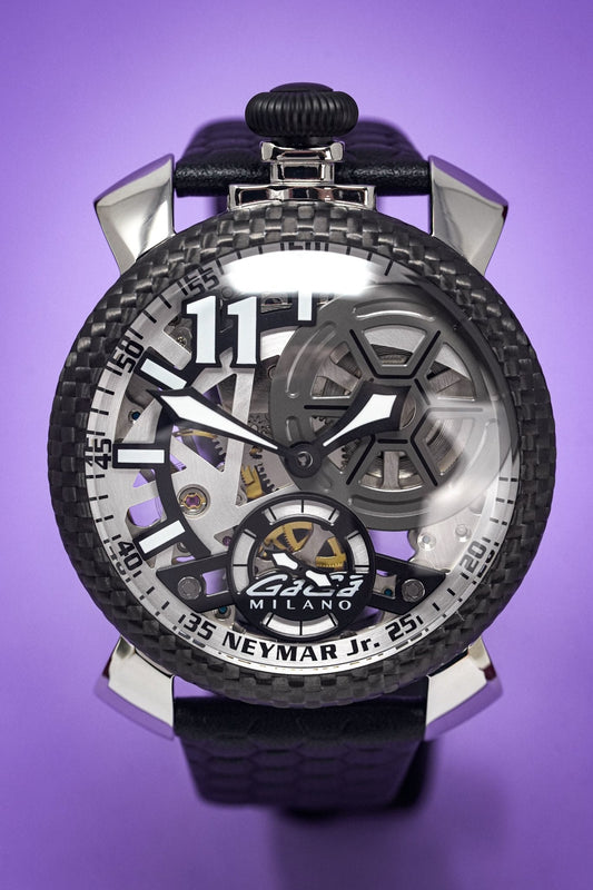 Gaga Milano Watch Neymar Jr. Skeleton Steel Carbon Limited Edition