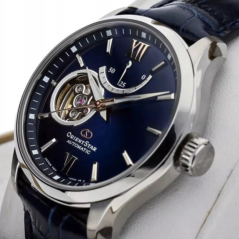 Orient Star Contemporary Open Heart Men's Blue Watch RE-AT0006L00B from ...