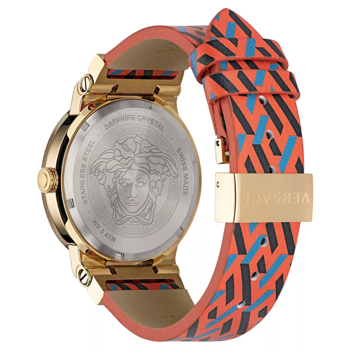 Versace Ladies Watch Greca 38mm Logo Gold Multicolour