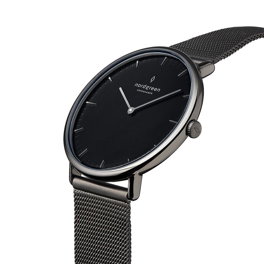 Nordgreen Native Gun Metal Mesh 40mm Gun Metal Case Watch from WatchPilot