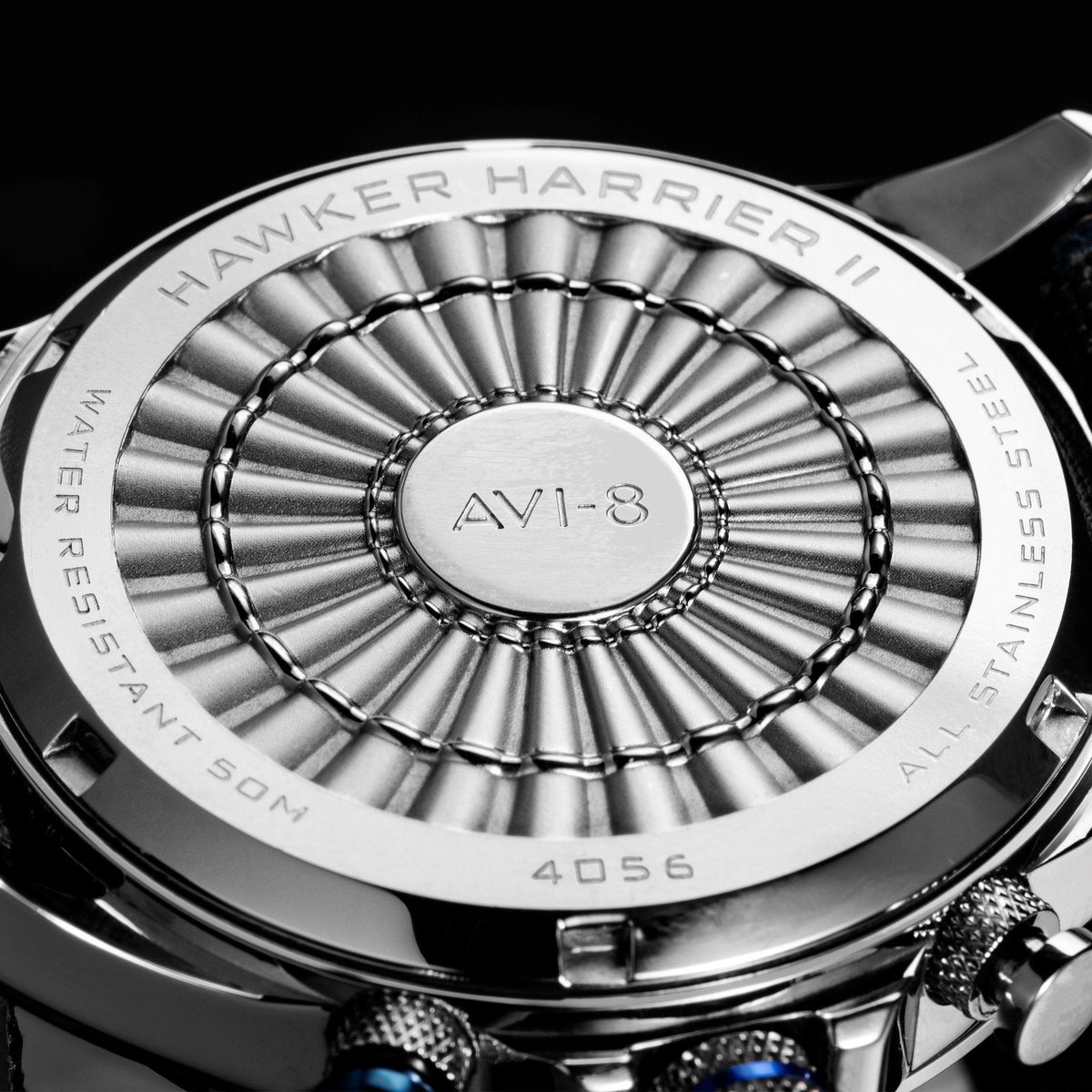 AVI-8 Admiral Blue Steel Hawker Harrier Chronograph Watch AV-4056-01 ...