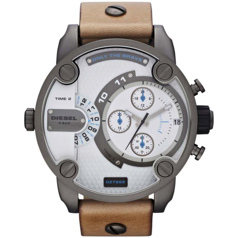 Diesel Chrono Little Daddy White/Brown Watch