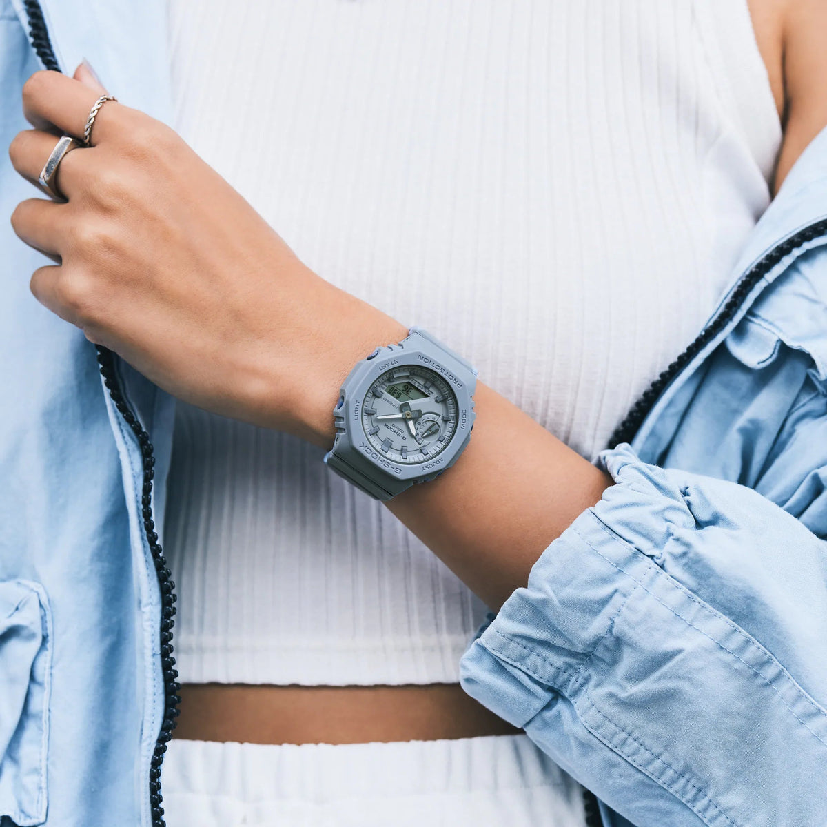 Casio G-Shock Ladies Light Blue Watch GMA-S2100BA-2A2ER from WatchPilot™