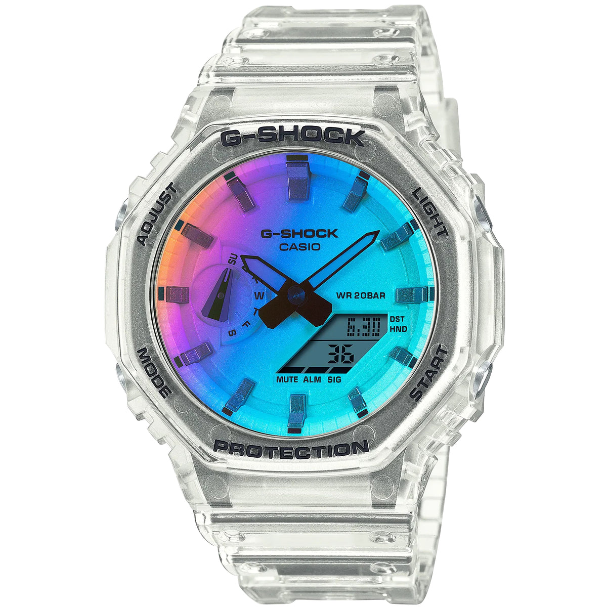 Casio G-Shock Men's Iridescent Watch GA-2100SRS-7AER from WatchPilot™