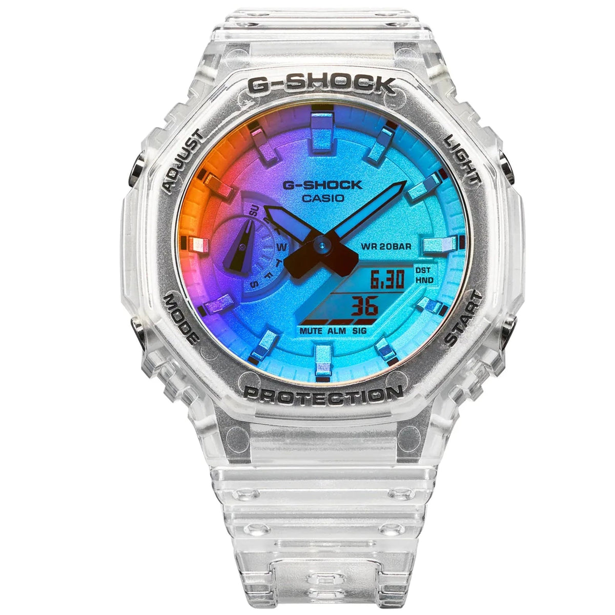 Casio G-Shock Men's Iridescent Watch GA-2100SRS-7AER from WatchPilot™